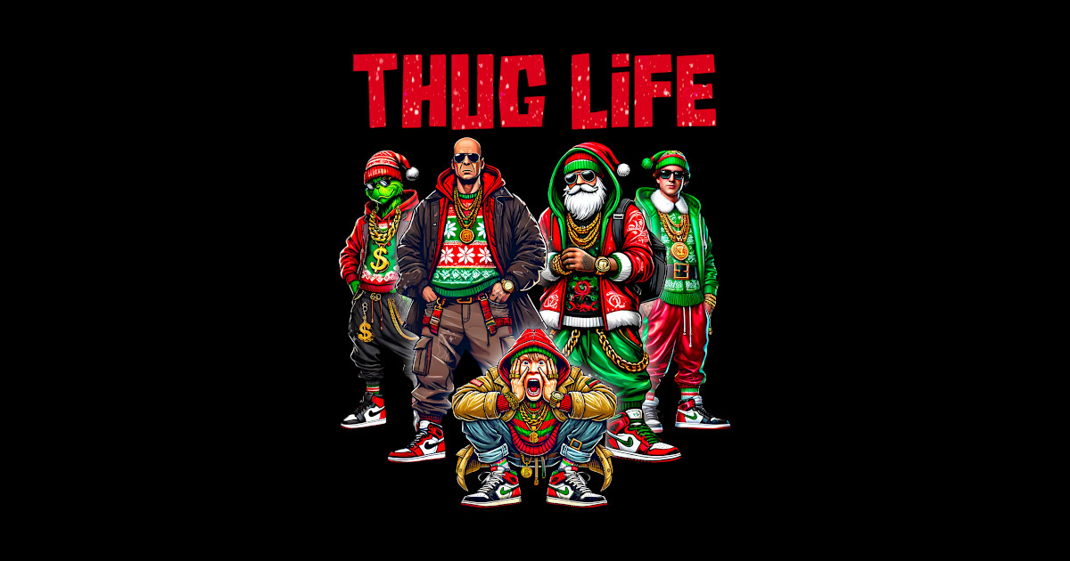 Cartoon Christmas Thug Life, Movie Character, Thug Life Xmas, Thug Life ...