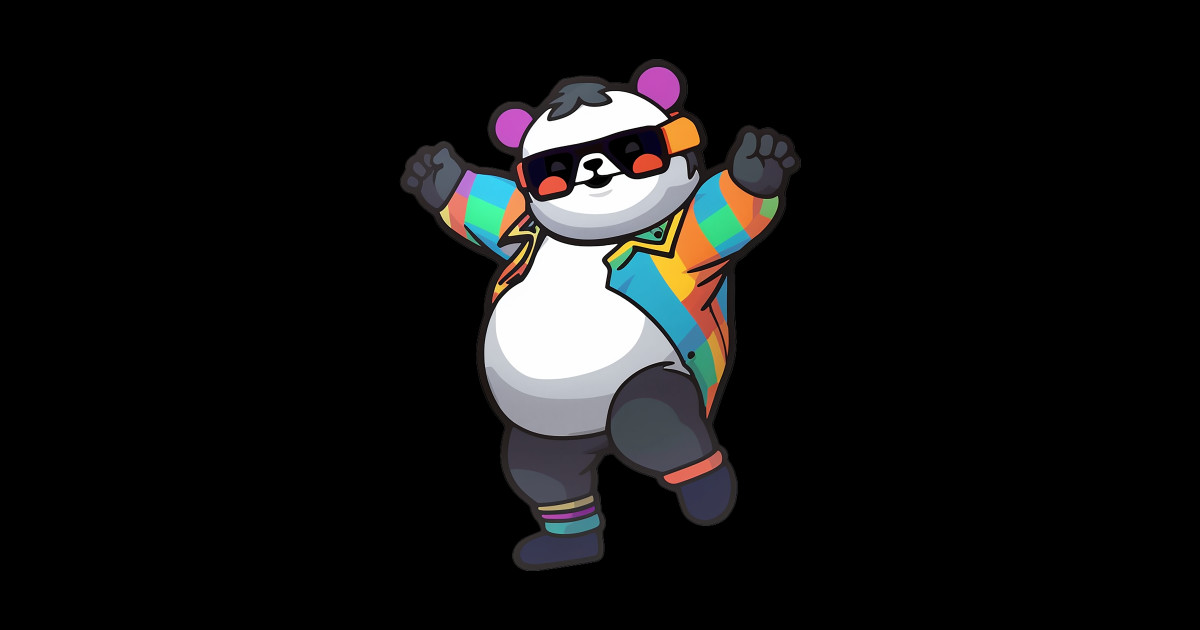 Party Panda - Panda - Sticker | TeePublic