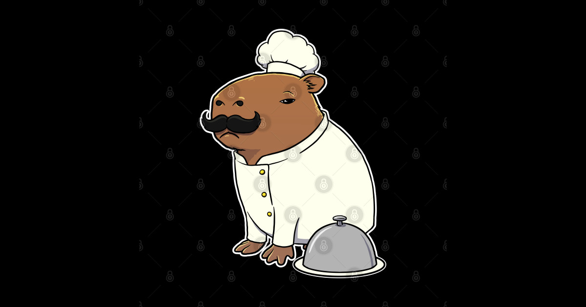 Capybara Chef - Capybara - Sticker | TeePublic