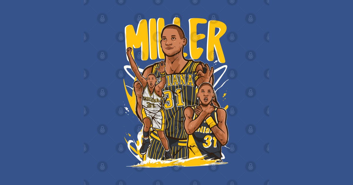 Reggie Miller Cartoon - Reggie Miller - T-Shirt | TeePublic