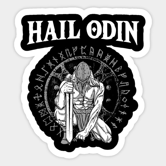 Hail Odin Viking Valhalla - Gift - Sticker | TeePublic