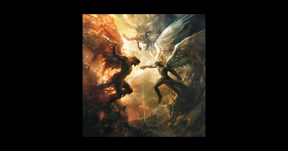 Angel vs Devil - Angel - Sticker | TeePublic