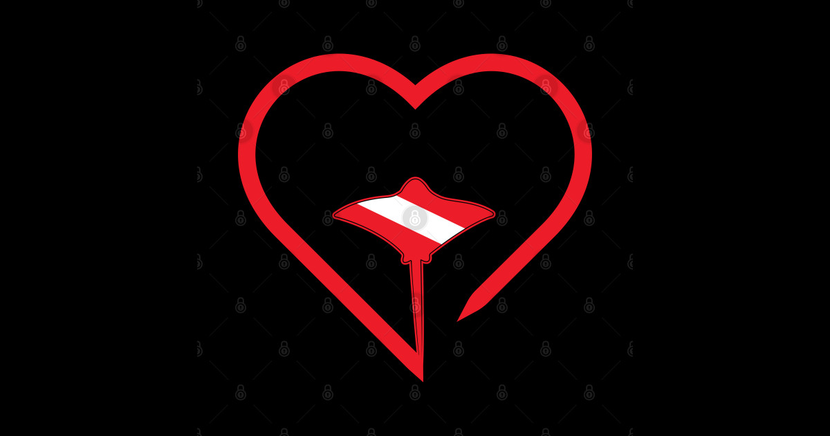 Dive Flag Stingray for Love Scuba dive - Scuba Dive - Sticker | TeePublic