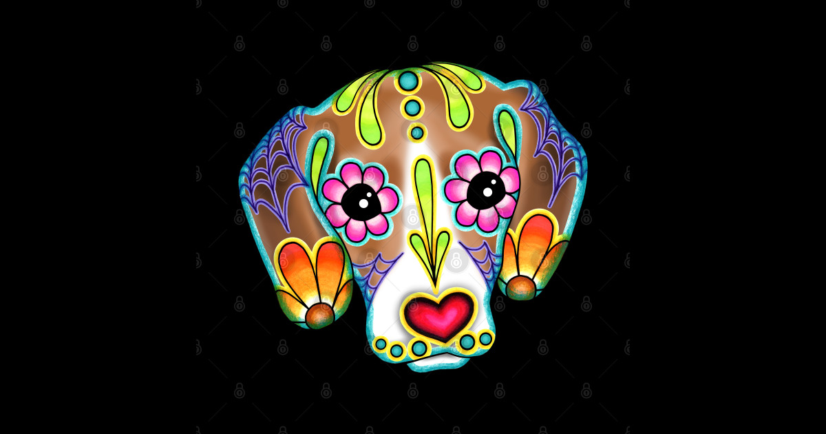 Beagle - Day of the Dead Sugar Skull Dog - Beagle - Tapestry | TeePublic