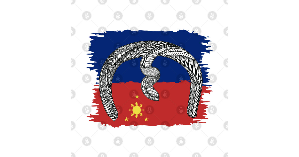 Philippine Flag Tribal line Art / Baybayin word NA - Baybayin - T-Shirt ...