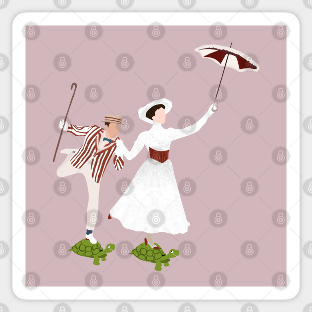 mary and bert - Mary Poppins - Sticker | TeePublic