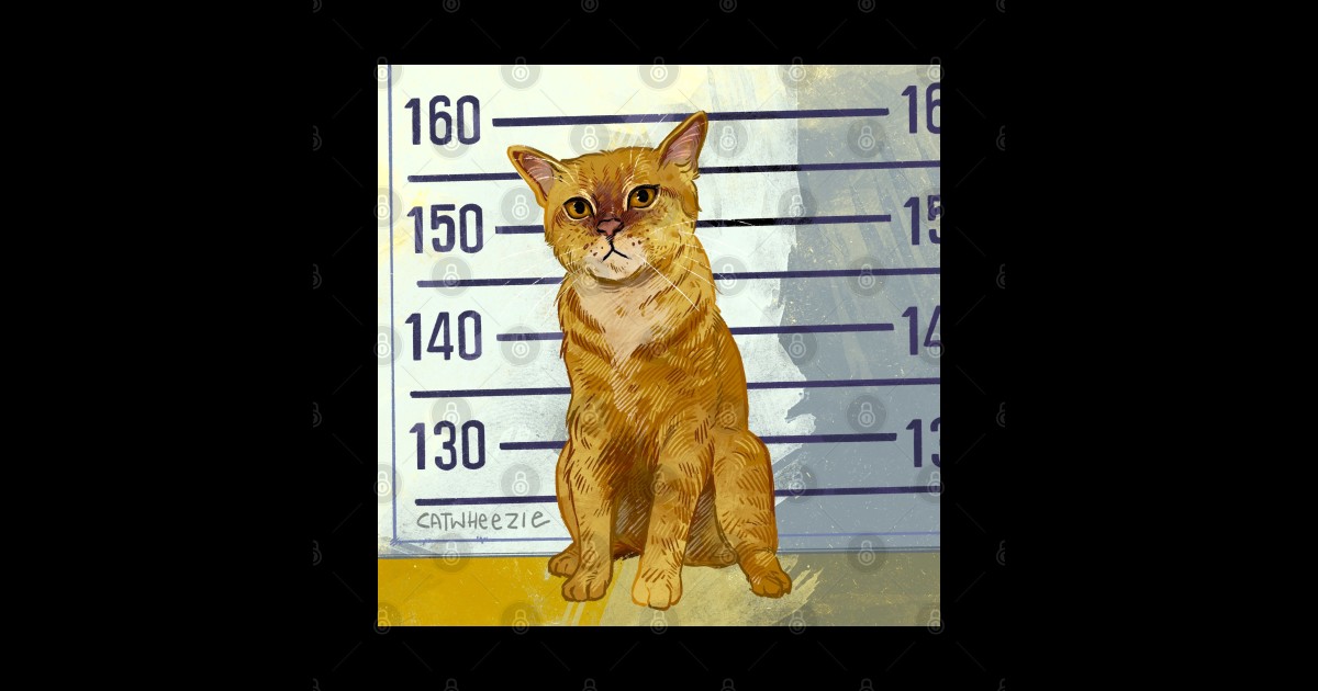 Criminal Kitty! - Cats - Sticker | TeePublic