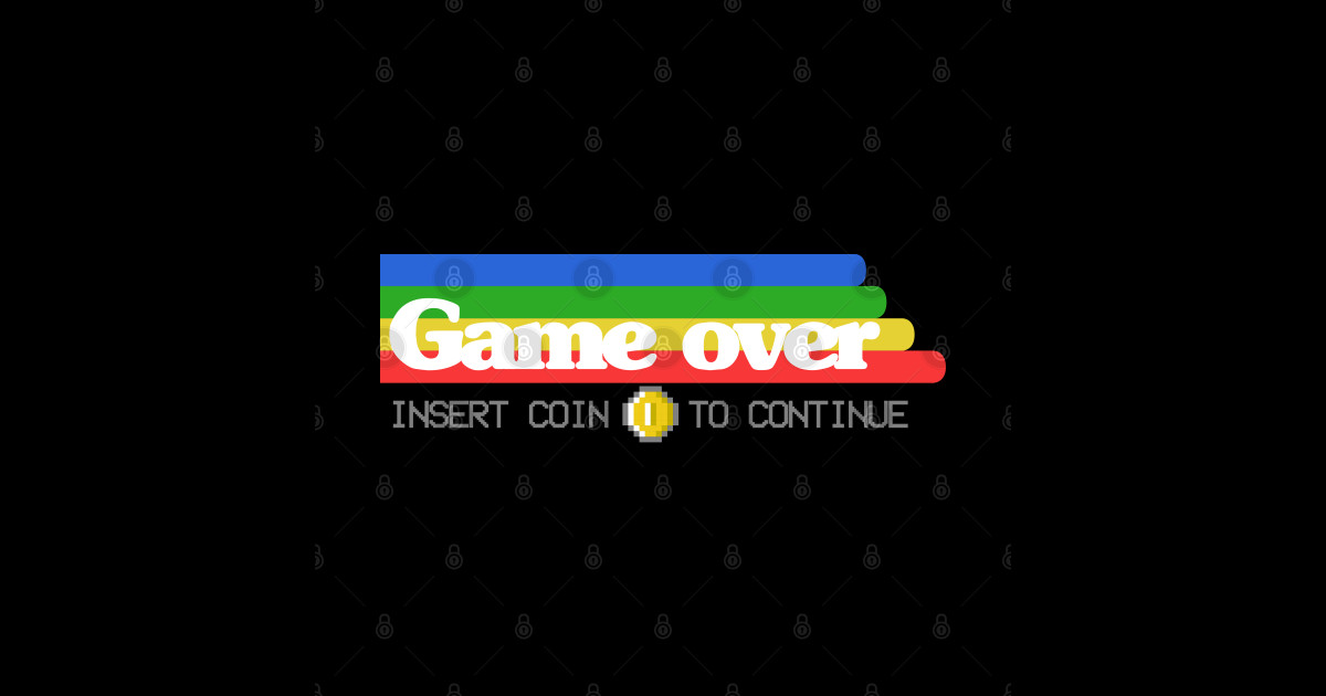 8 Bit Game Over Coin 16 Bit Gaming Retro Vintage - Gaming - Posters and ...