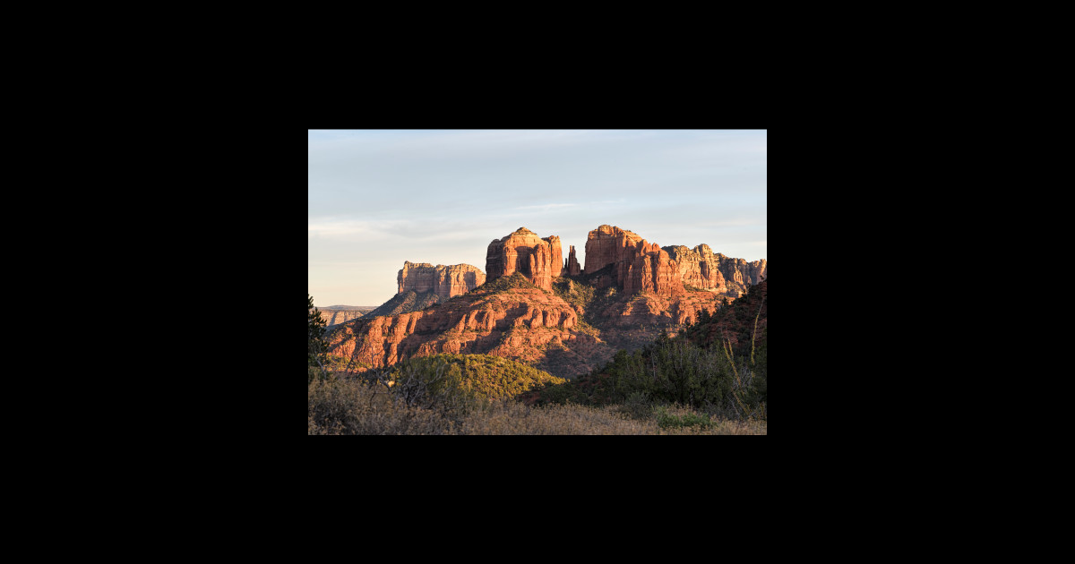 Cathedral Rock At Sunset - Cathedral Rock - Sticker | TeePublic