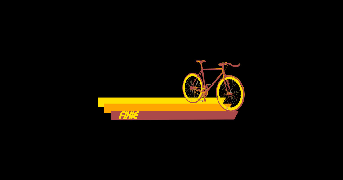 Fixie Retro Stripes - Fixie - Sticker | TeePublic