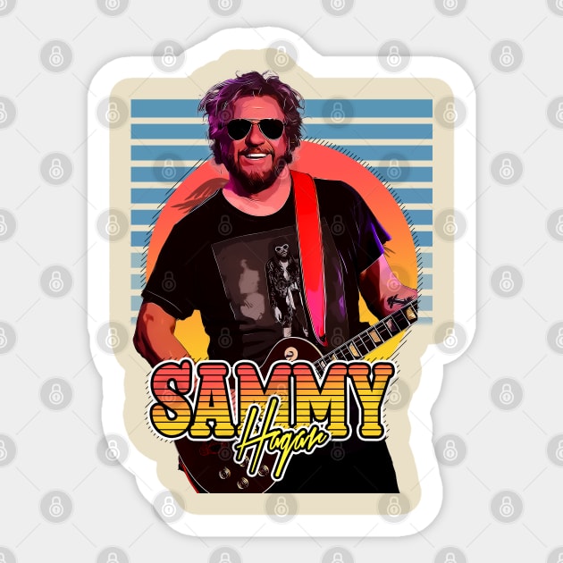 Retro Flyer Style Sammy Hagar Fan Art Design - Sammy Hagar - Sticker ...