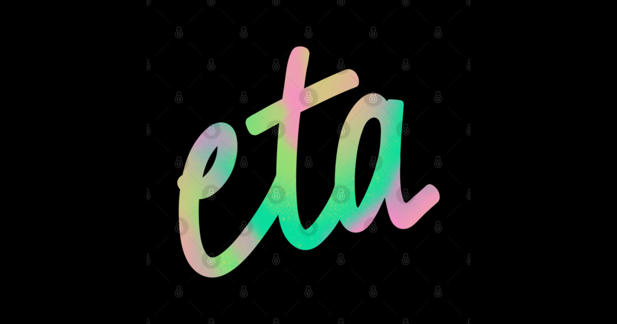 Greek Alphabet: eta (pastels) - Eta - Sticker | TeePublic
