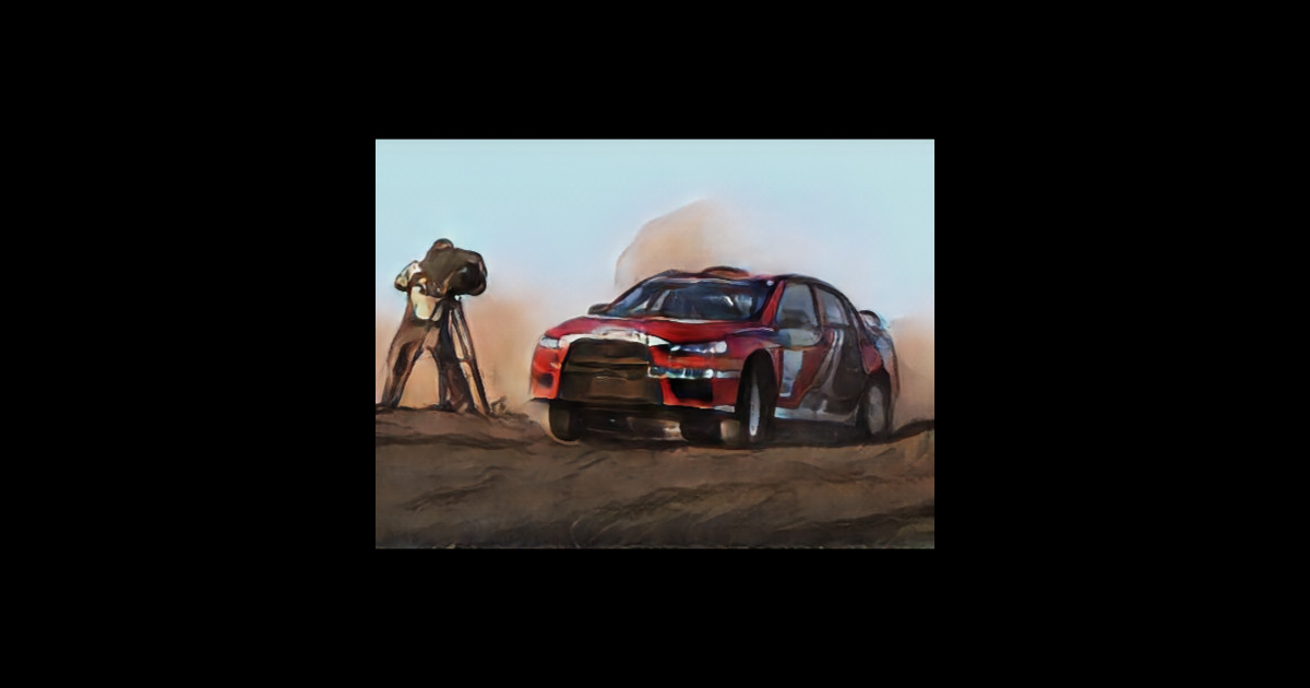 Mitsubishi Lancer Evo X - Rally Cartoon Design - Mitsubishi - Sticker ...