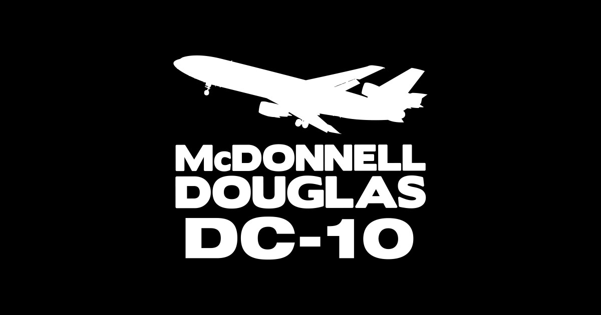 McDonnell Douglas DC-10 Silhouette Print (White) - Dc10 - Posters and ...