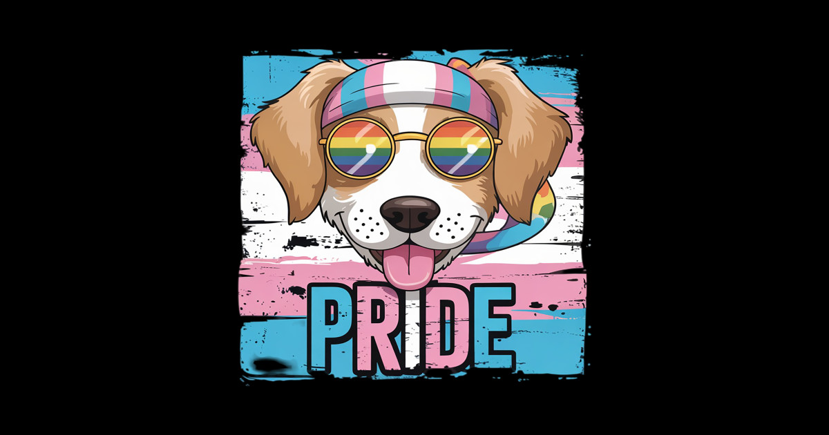 Pride Dog LGBTQ Transgender Flag Pride Month - Pride Dog Lgbtq ...
