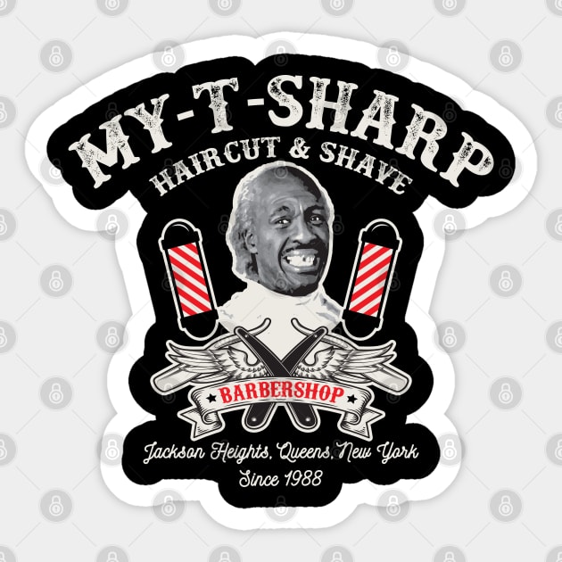 My-T-Sharp Barbershop Dks - Coming To America Movie - Sticker | TeePublic
