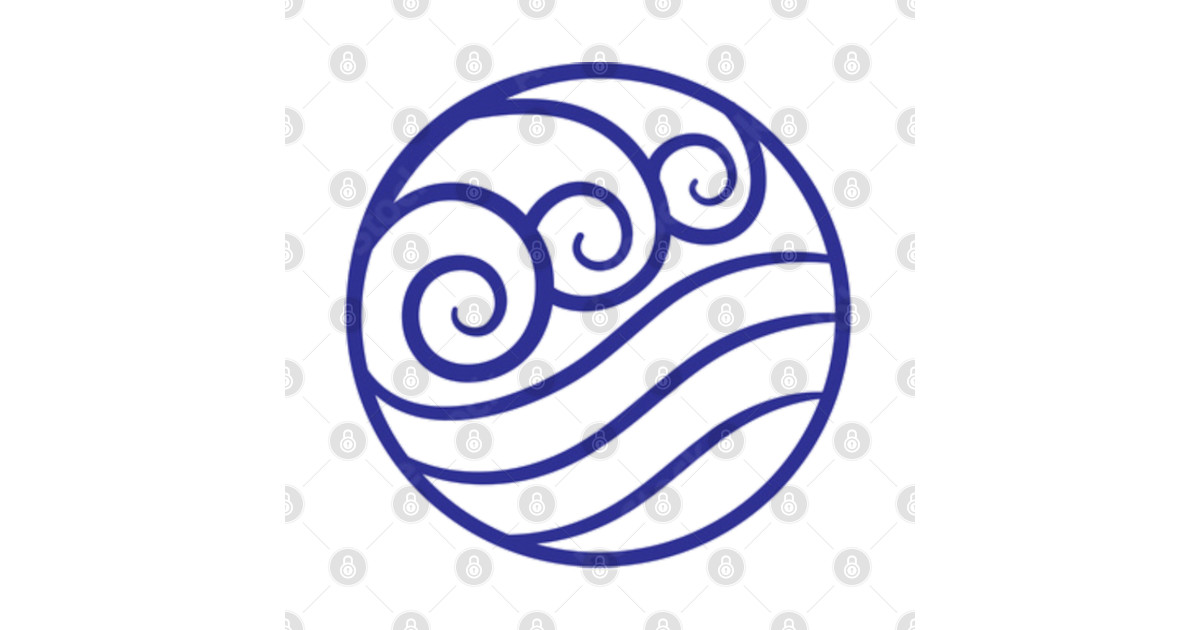 Waterbending symbol - Earth - T-Shirt | TeePublic