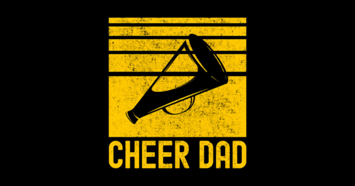 Cheer Dad Yellow Cheerleading - Cheer Dad - Sticker | TeePublic
