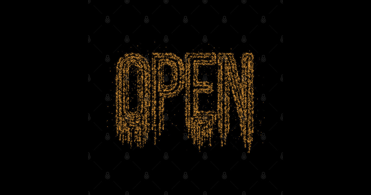 Open Typography - Open Typography - Sticker | TeePublic