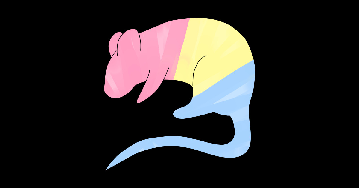 Pan Pride Rat - Pansexual Pride - Sticker | TeePublic