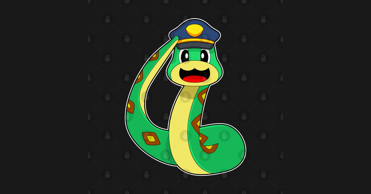 Snake Cop Police - Snakes - T-Shirt | TeePublic