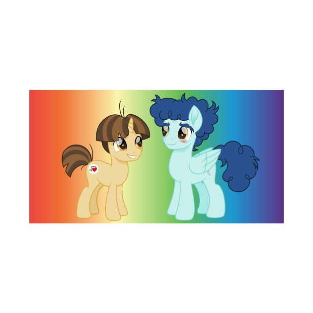 rainbow Curly Winds and Wiz Kid ponies - My Little Pony - T-Shirt ...