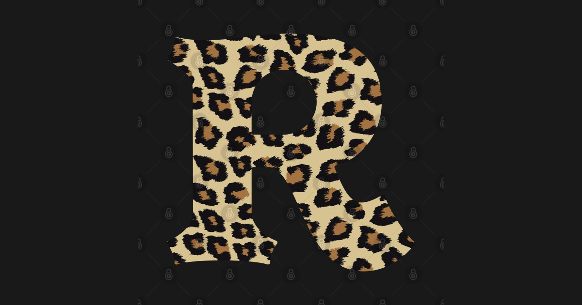 Letter R Leopard Cheetah Monogram Initial - Letter R - Pin | TeePublic