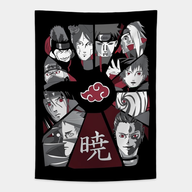 Akatsuki Members Fanart - Akatsuki - Tapestry | TeePublic