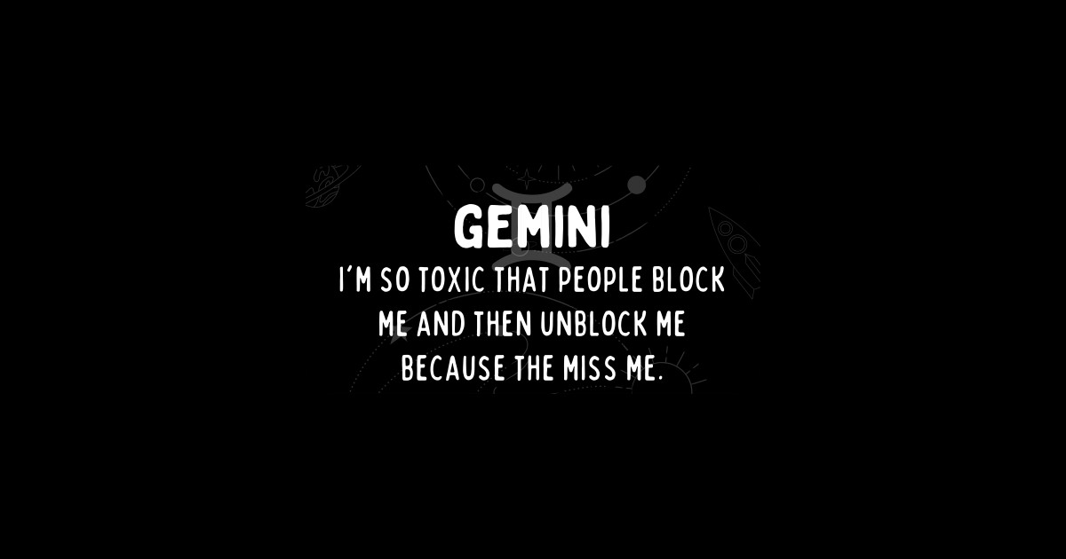 Gemini Zodiac signs quote - Toxic Gemini - Zodiac Signs Quote - Sticker ...