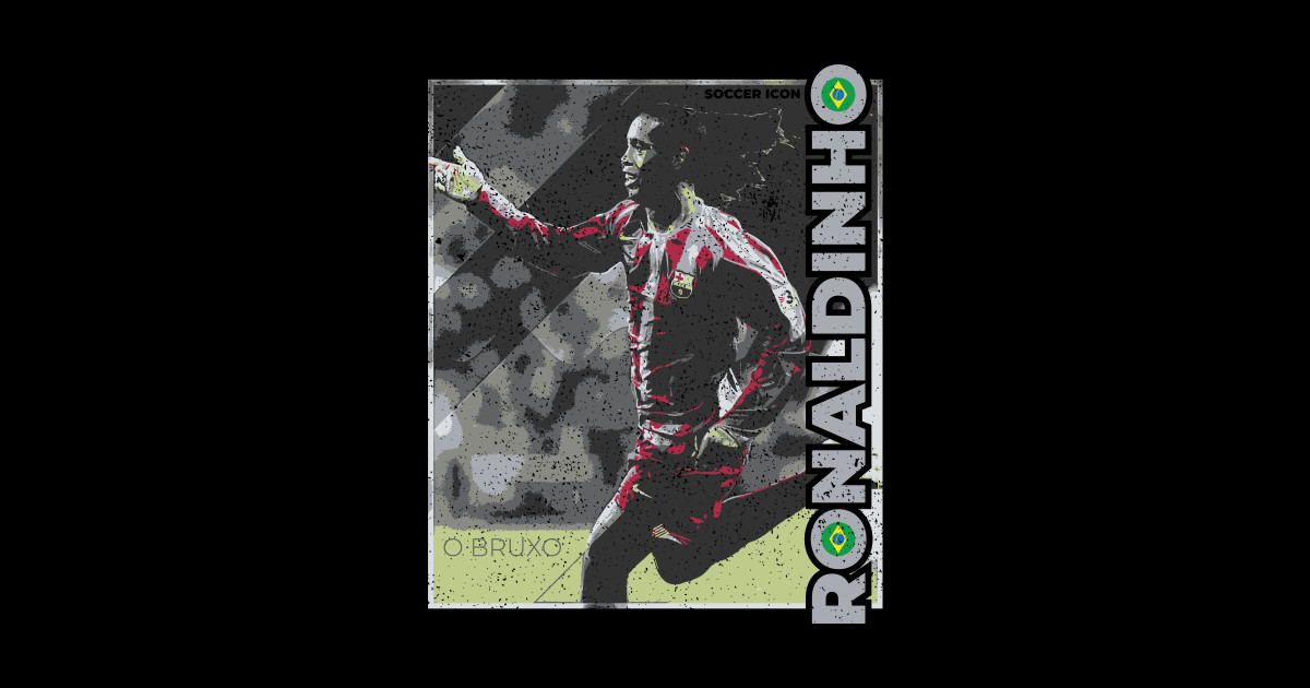Ronaldinho - Street Art - Ronaldinho - Sticker | TeePublic