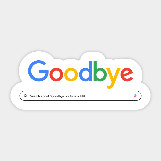 Goodbye - Logo - Sticker | TeePublic