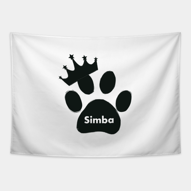 simba cat name made of hand drawn paw prints - Simba Cat Name Made Of ...