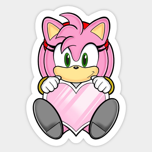 Chibi Amy Rose - Amy Rose - Sticker | TeePublic