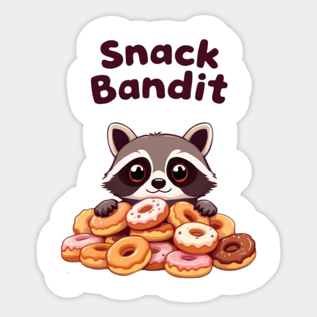 Snack Bandit Raccoon Cute - Raccoon - Sticker | TeePublic