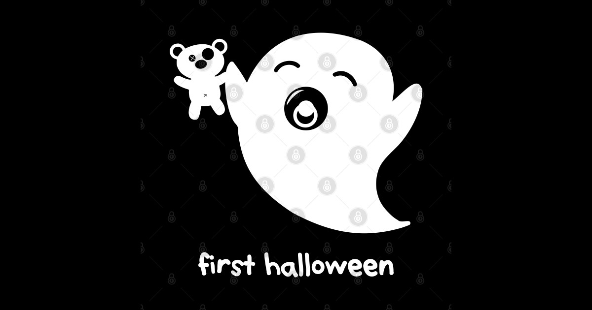 cute ghost – Baby Boo (white on black) - Ghost - Posters and Art Prints ...