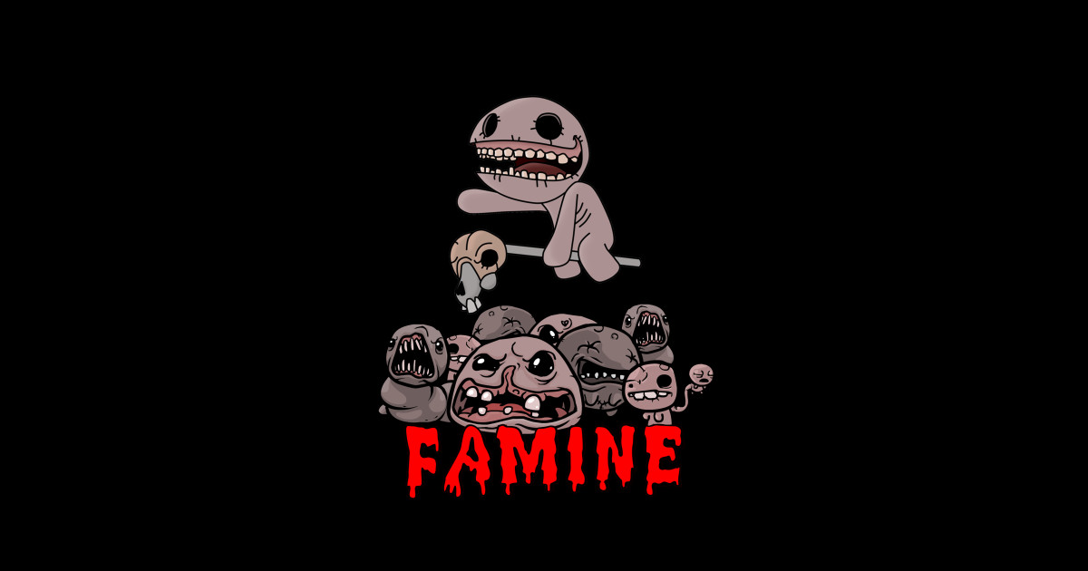 FAMINE BOSS FIGHT - Binding Of Isaac - Sticker | TeePublic