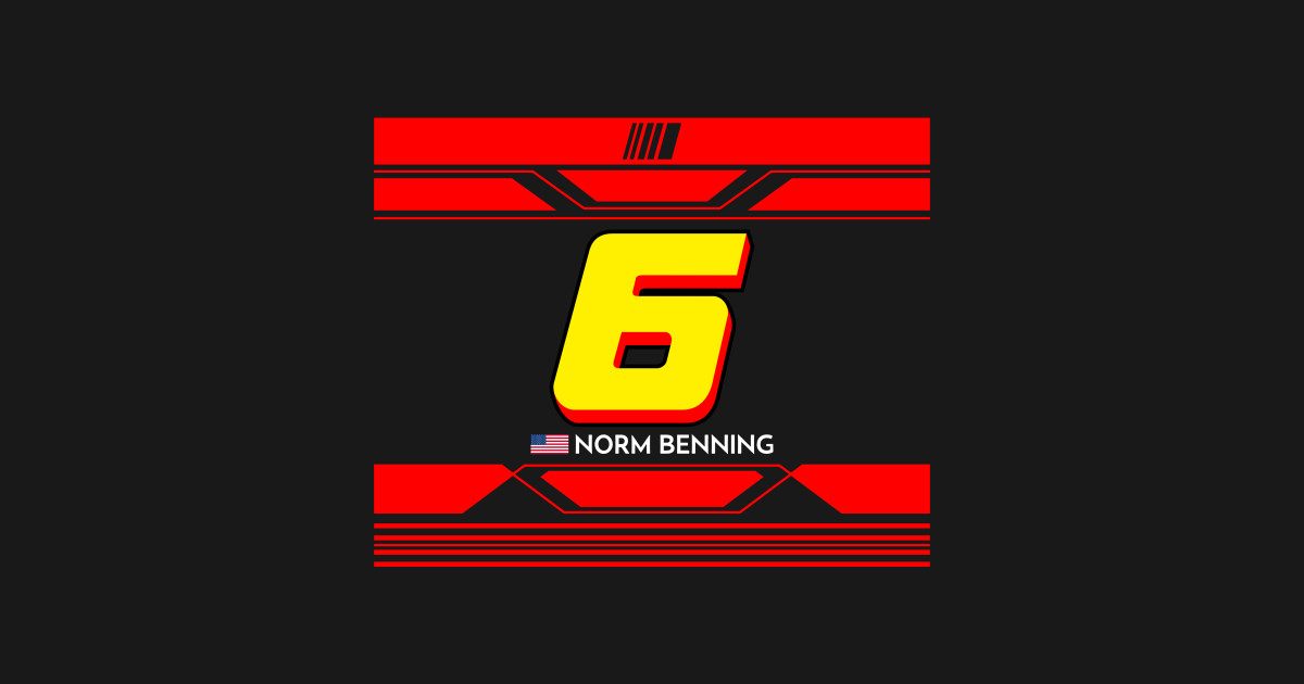Norm Benning #6 2025 NASCAR Graphic Design Art - Norm Benning - Hoodie ...