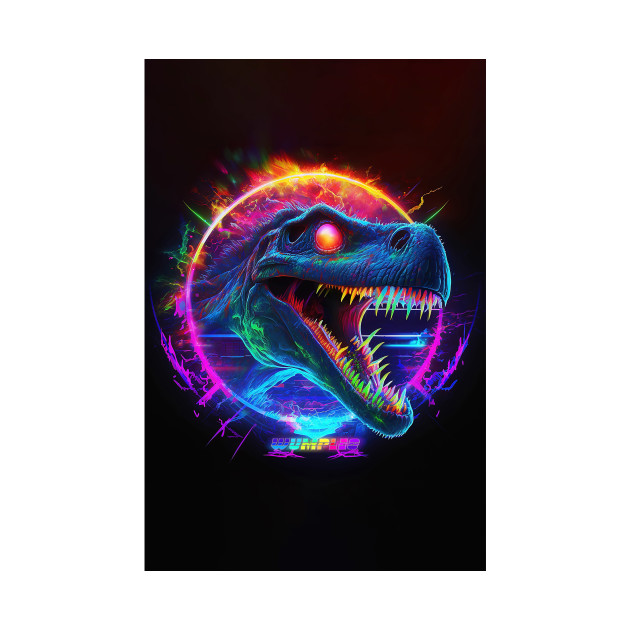 Neon T-rex - Tyrannosaurus Rex - T-Shirt | TeePublic
