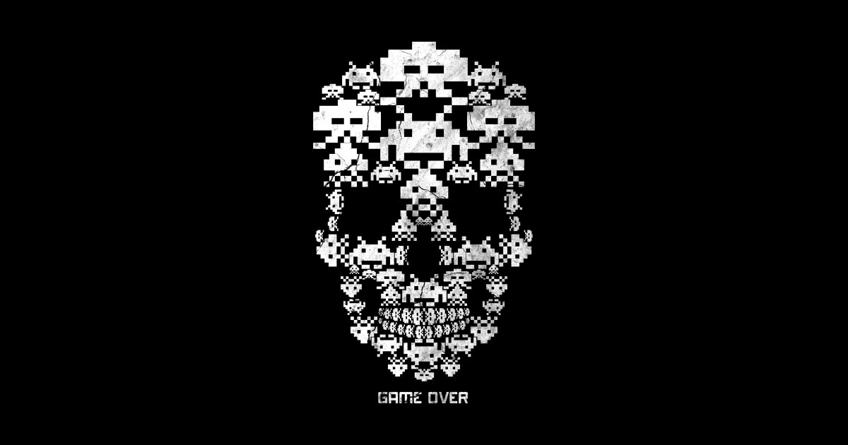 Game Over - Skull - Sticker | TeePublic