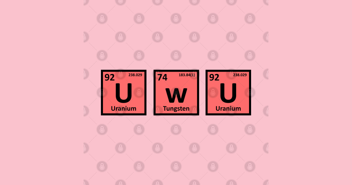 UwU on The Periodic Table - Uwu - T-Shirt | TeePublic