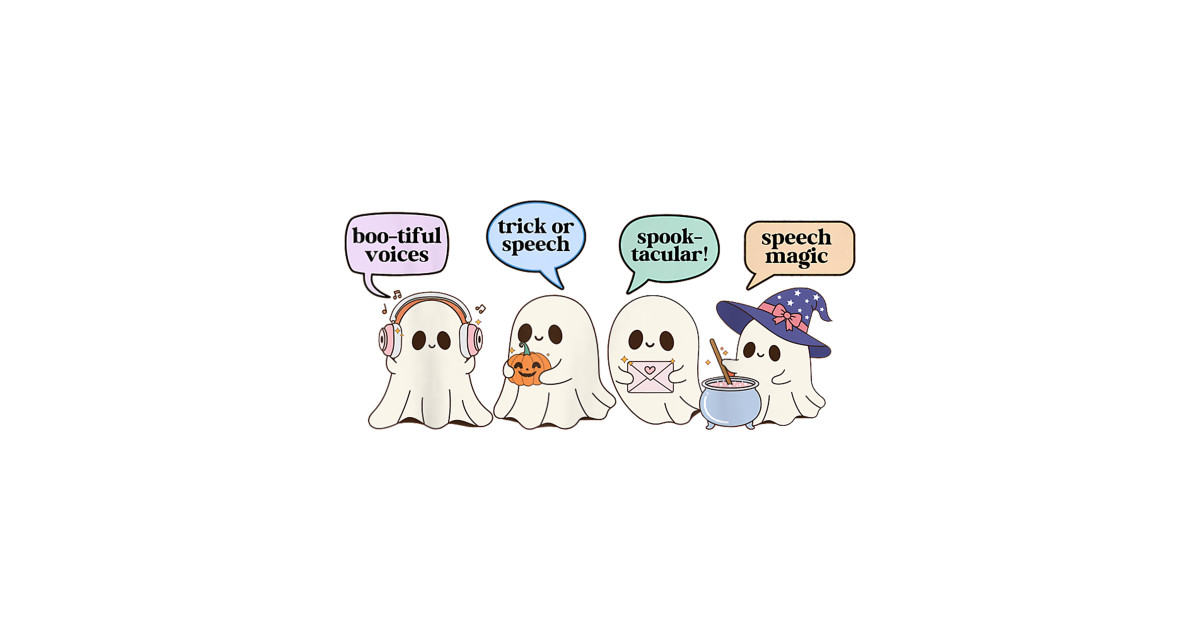 Halloween Speech Therapy SLP Ghost Speech Language Pathology ...