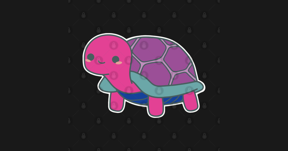 Bi Pride Turtle / Tortoise | Cute Design in Bisexual Flag Colors - Bi ...