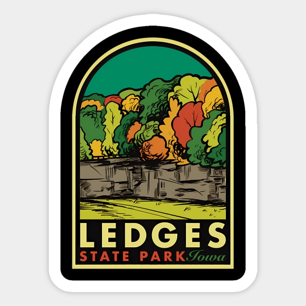 Ledges State Park Iowa - Ledges State Park Iowa - Sticker | TeePublic