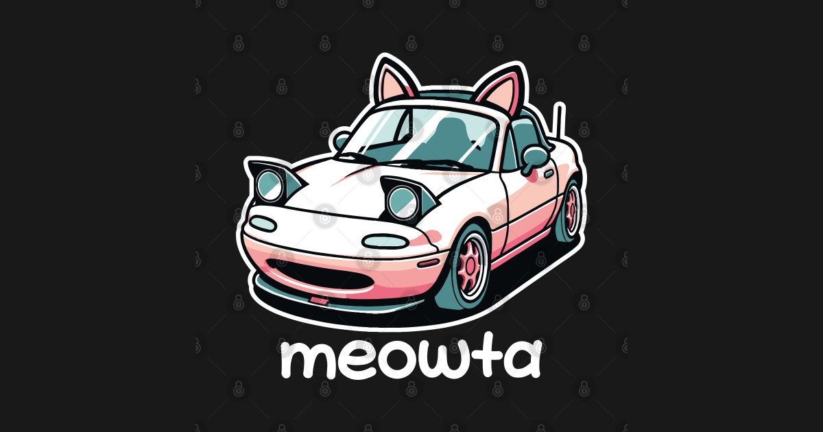 Cute Miata Cat Edition - Miata - T-Shirt | TeePublic