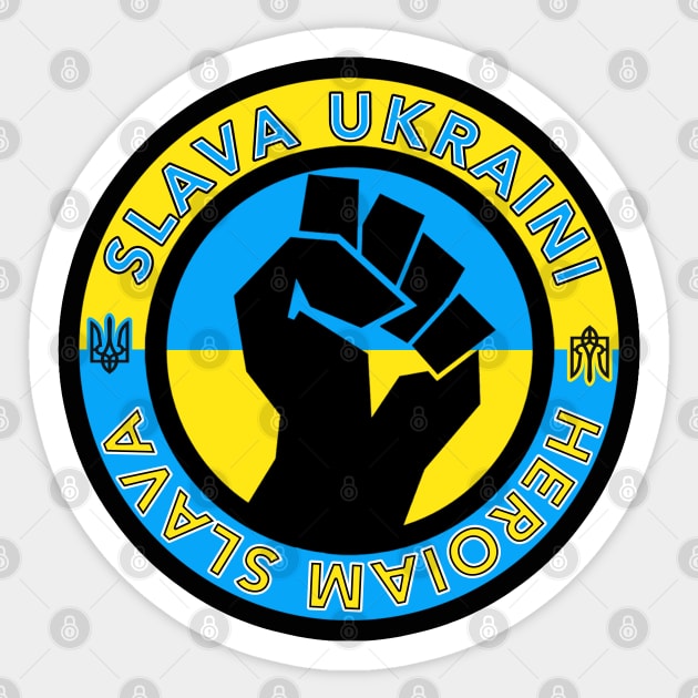 Slava Ukraini! Heroiam Slava! - Slava Ukraini - Sticker | TeePublic