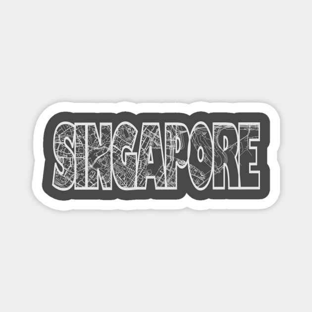 Singapore Street Map - Singapore - Magnet | TeePublic
