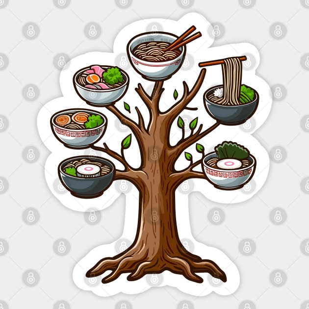 Cute Ramen Tree - Ramen Lover - Sticker | TeePublic