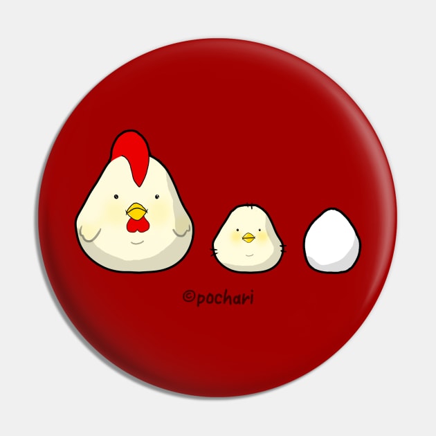 Pochari: Kokko-kun - Cute - Pin | TeePublic