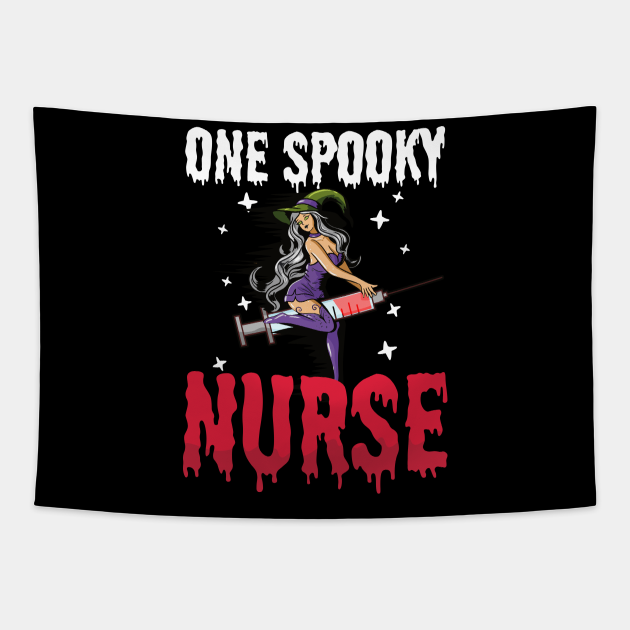 Halloween Nurse Shirt One Spooky Nurse Halloween Nurse Tapestry