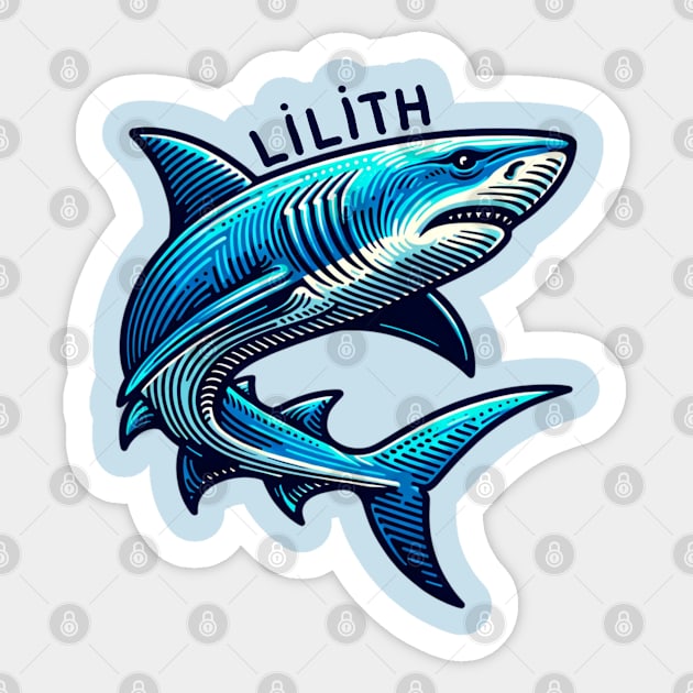 Lilith Shark Under Paris - Under Paris - Sticker | TeePublic